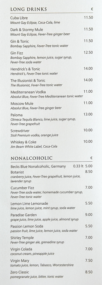 Viking Rhone Menus