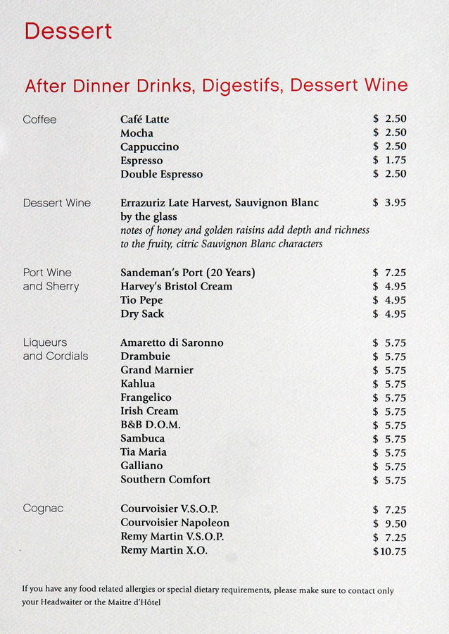 Alaska 2014 - Menus