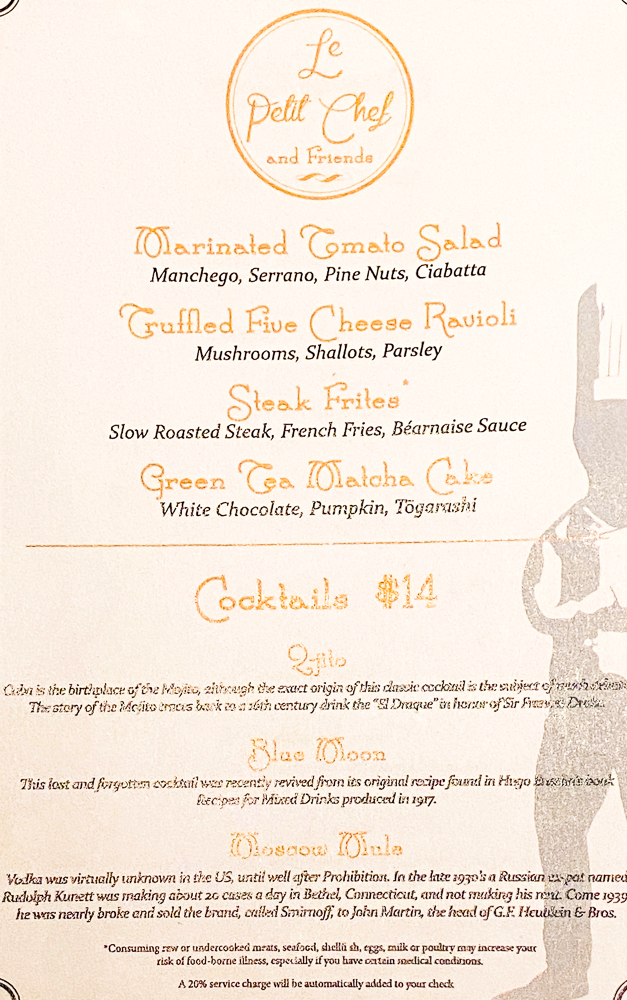 Reflection Mardi Gras Menus